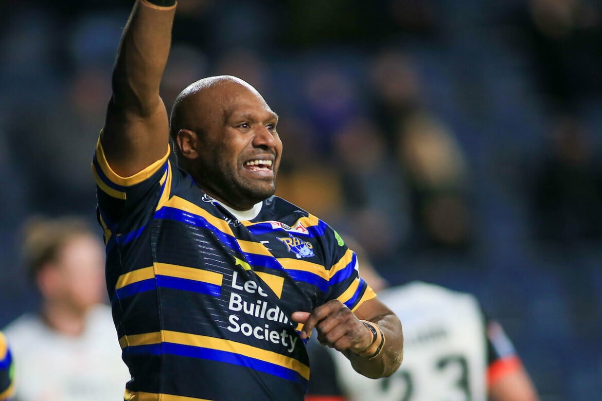 Ex-Leeds Rhinos halfback Rob Lui pictured with his new club for the ...
