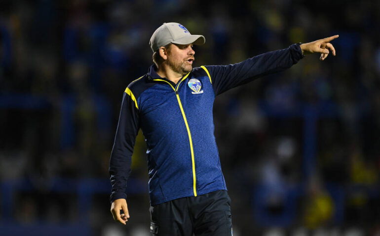 Wigan Warriors assistant coach Lee Briers' son, Reece, pictured making ...