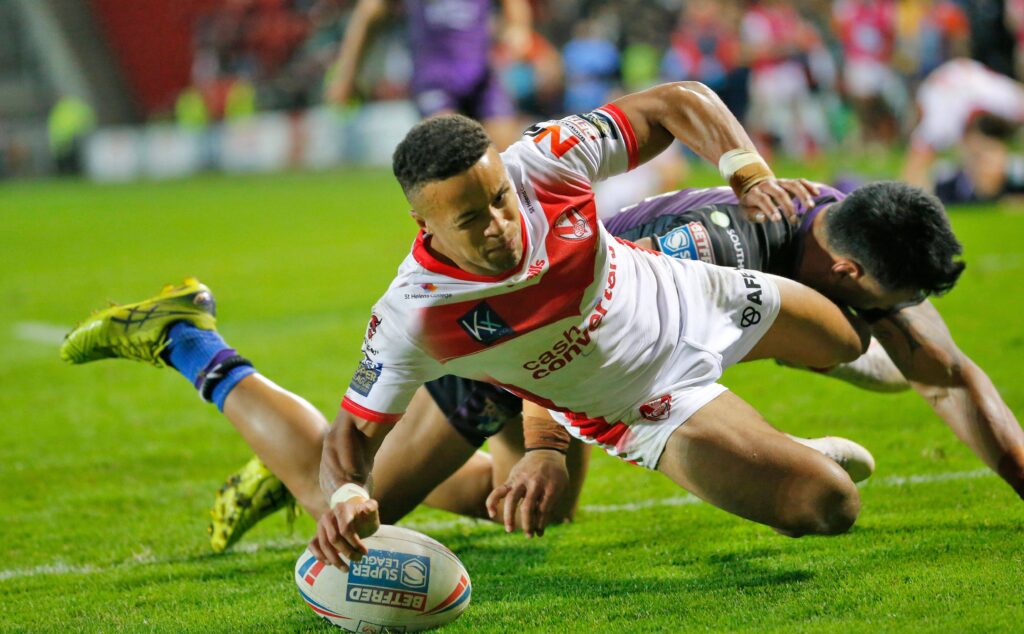 Watch as former Super League star scores on Union international debut ...